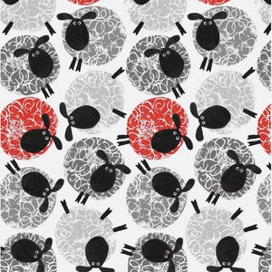 Sheep Circles, Timeless Treasures, 100% Cotton, Quilting Weight, Farm ...