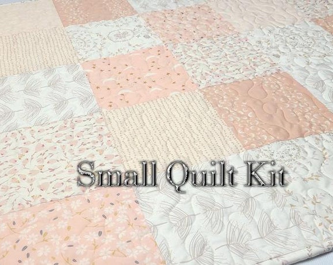 Small Quilt Kit, Farmhouse Style, Baby Girl, Quality Fabrics, Crib ...