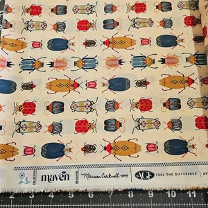Insects, Beetle Fabric, Renewal, Maven by Art Gallery Fabrics, Maureen ...