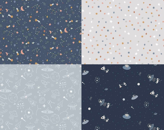 Dear Stella Starstuff Collection Galaxy in Multi Last Fat Quarter - Etsy
