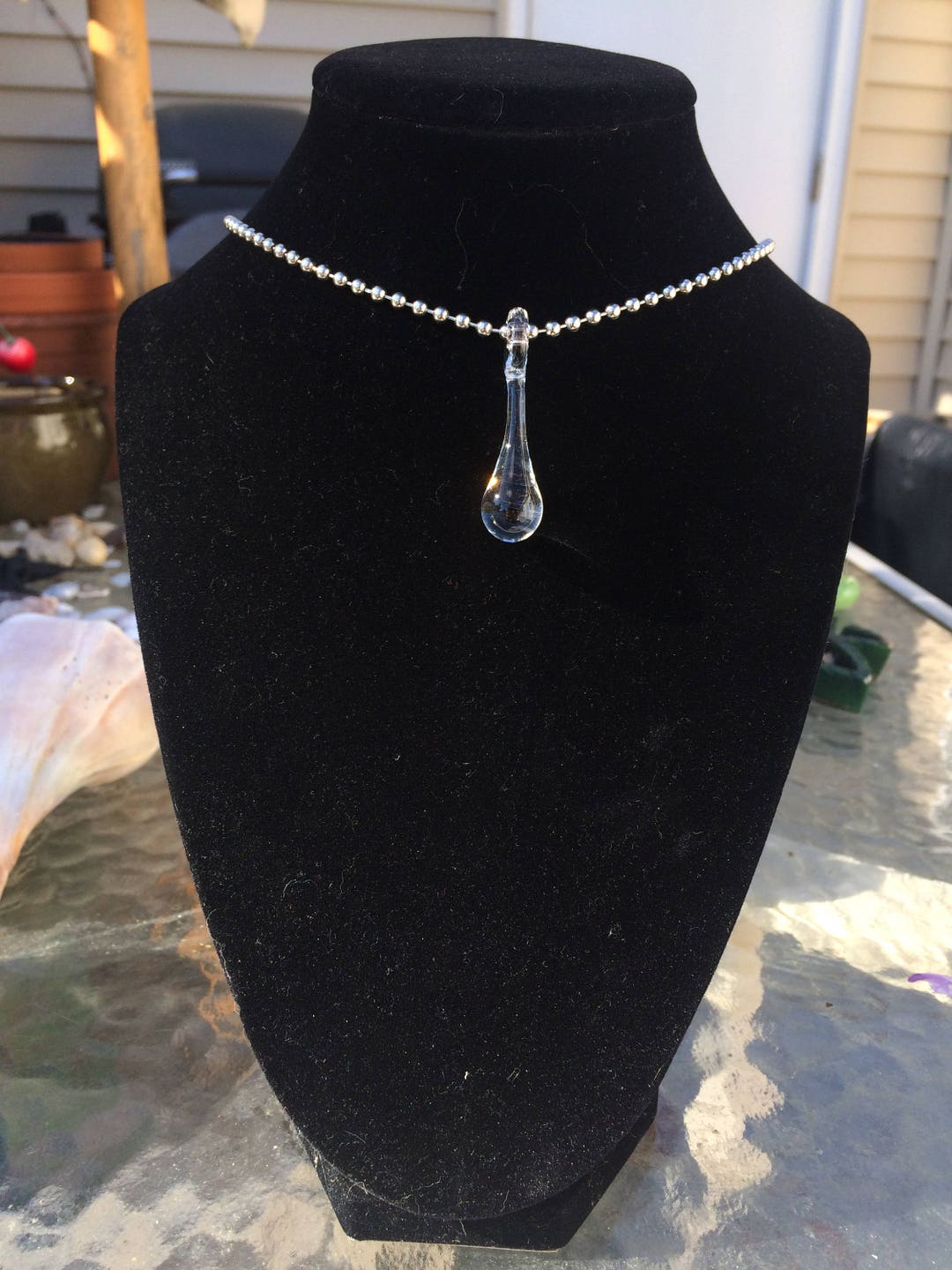 Elegant Raindrop Pendant - Etsy