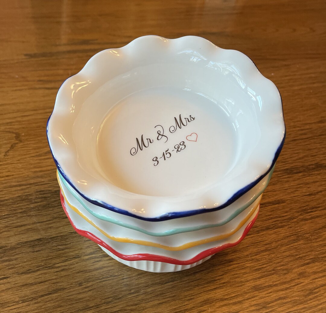 Personalized Set of 4 Mini Pie Pans, - Etsy