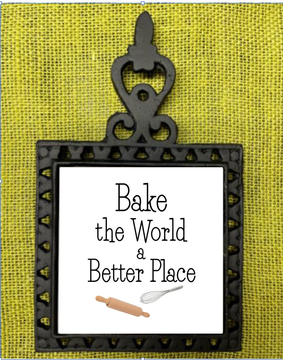 Personalized Kitchen Trivet, Ceramic & Iron Trivet, *free Shipping - Etsy