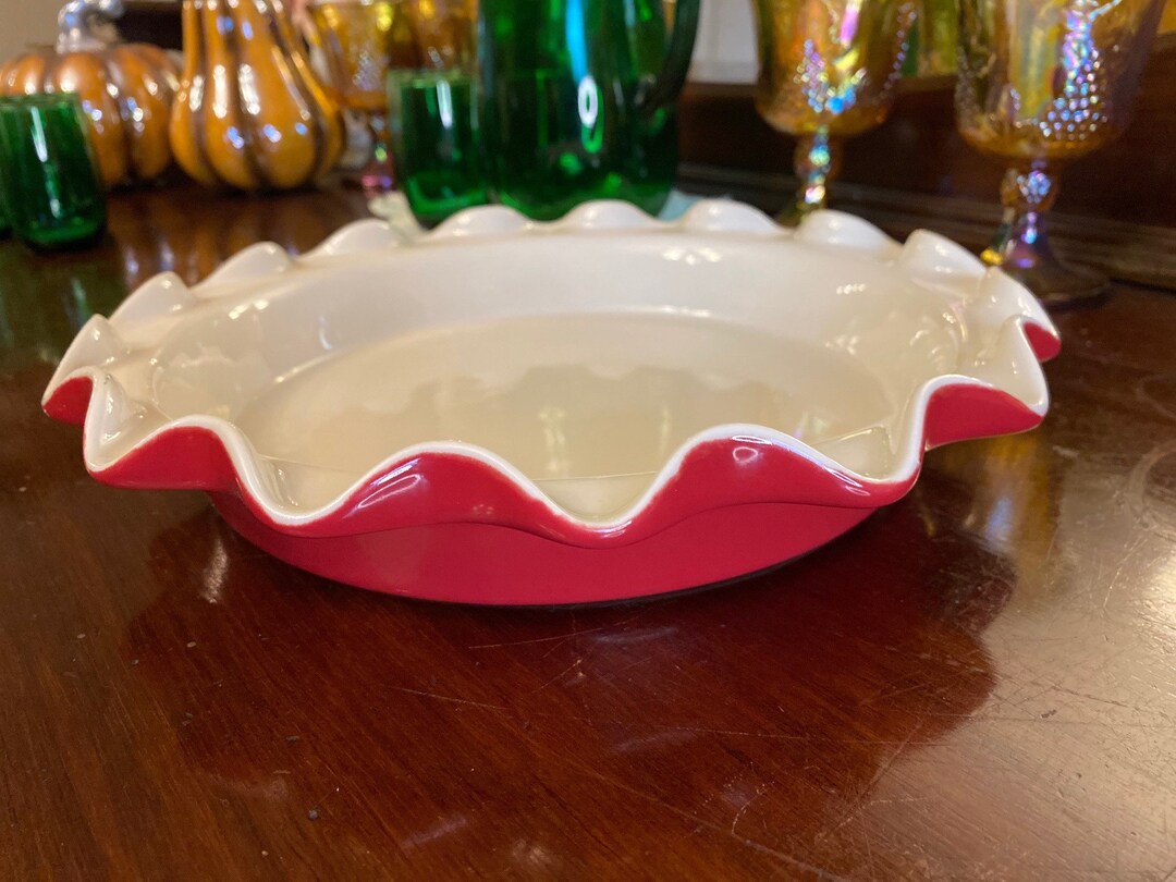 Custom Red Fluted Pie Plate, Recipe Pie Plate, Recipe Dish, Wedding ...
