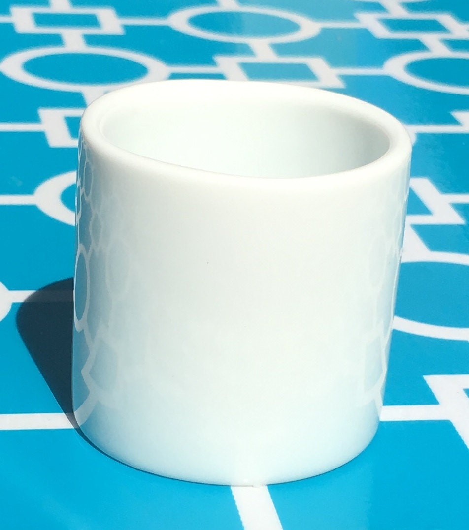 Monogram Napkin Rings Set of 4 Custom Ceramic Napkin Rings - Etsy