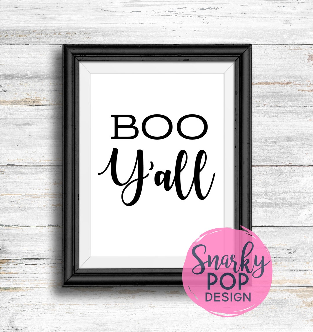 Boo Y'all Halloween 8x10 Printable Art, Wall Art Print, Instant ...