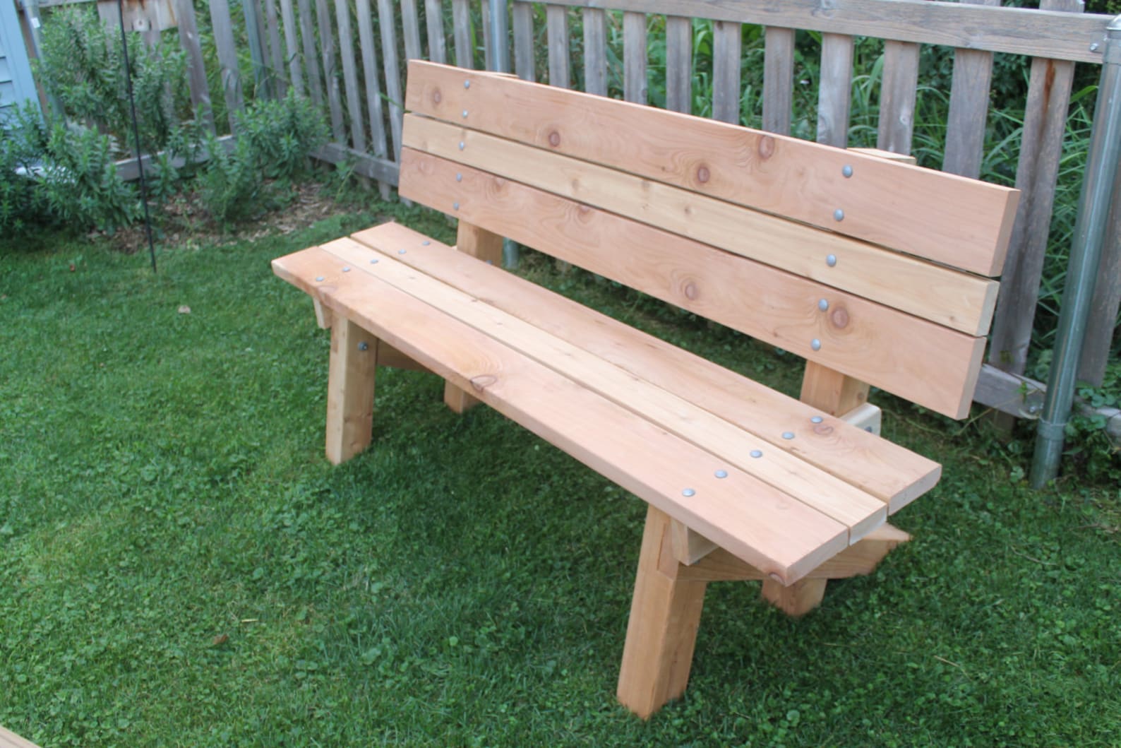 Cedar Outdoor Bench - Etsy