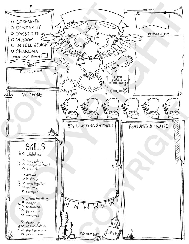 Dungeons and Dragons 5th Edition Paladin Illustrated Class Theme ...