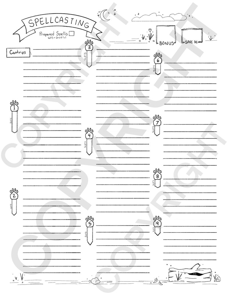 Dungeons and Dragons 5th Edition Druid Illustrated Class Theme ...