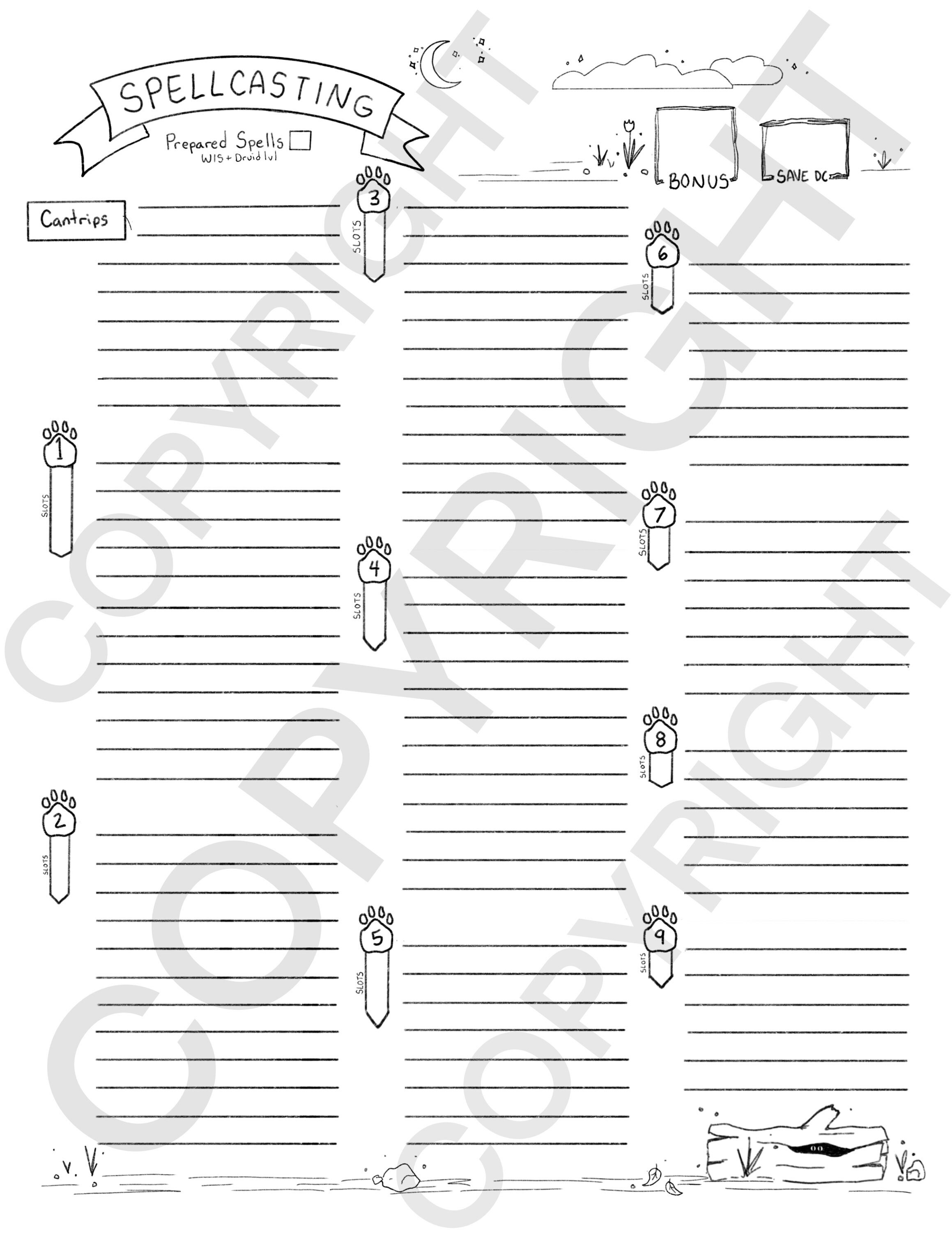 Dungeons and Dragons 5th Edition Druid Illustrated Class Theme ...