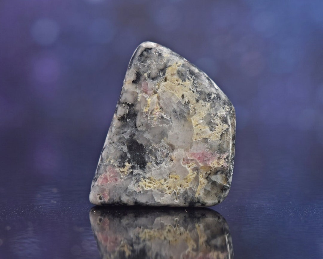 Polished Tugtupite With Aegirine From Greenland | Fluorescent | Rare ...