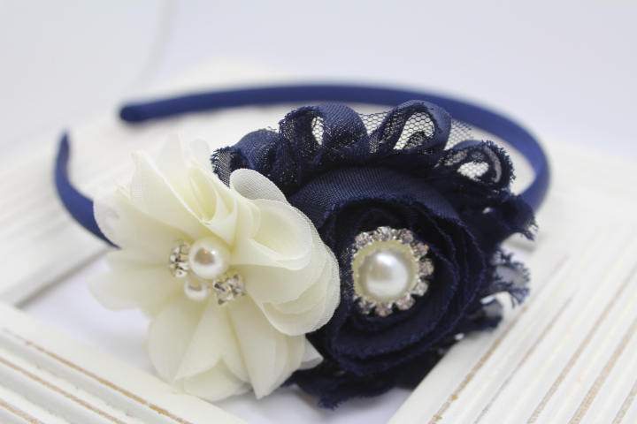 Navy Blue Headband Navy Blue Kids Headband Navy Flower Girl | Etsy