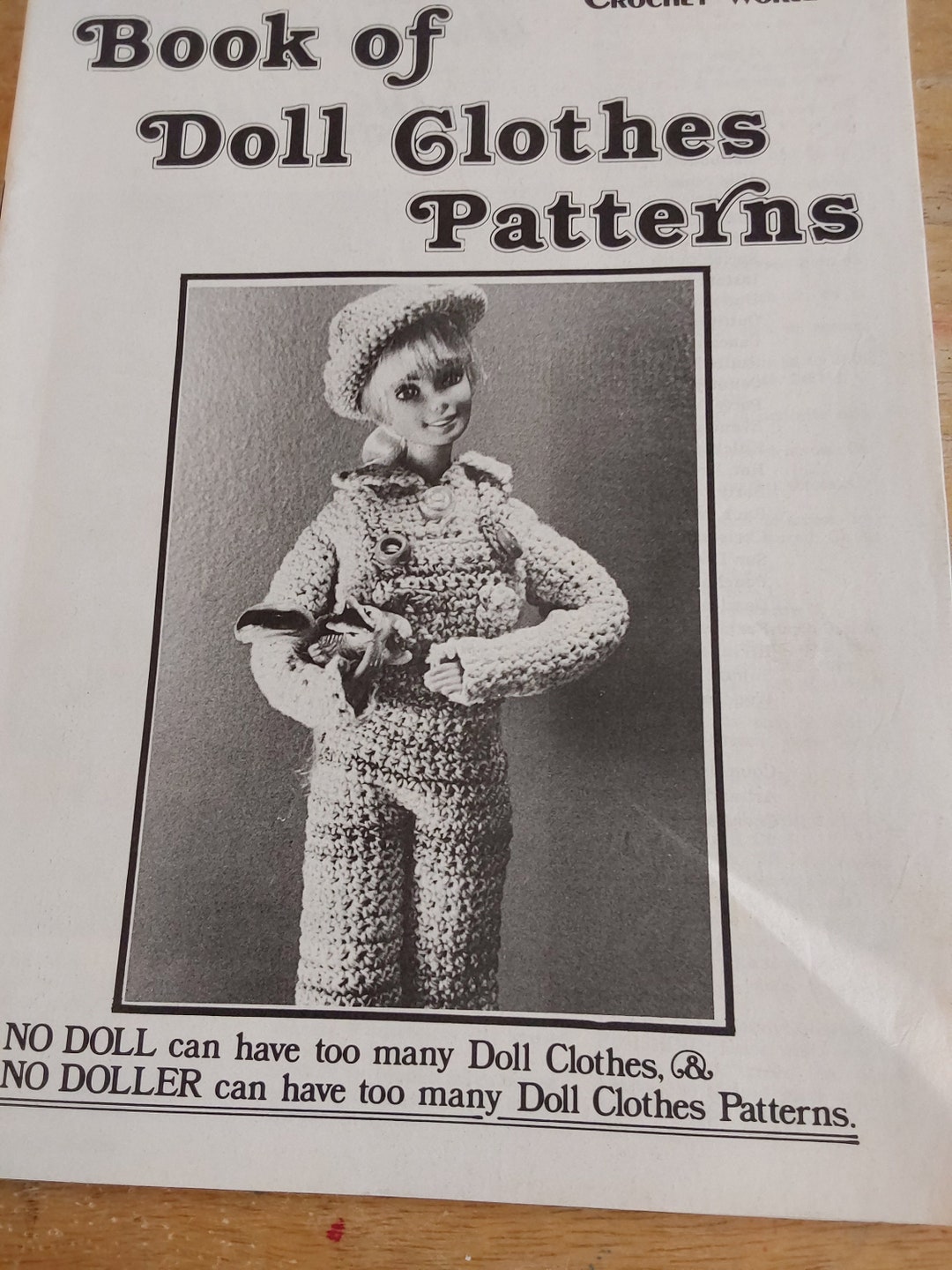 Vintage Book of Doll Clothes Patterns - Etsy