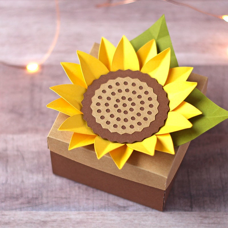 Sunflower Card Box - Etsy
