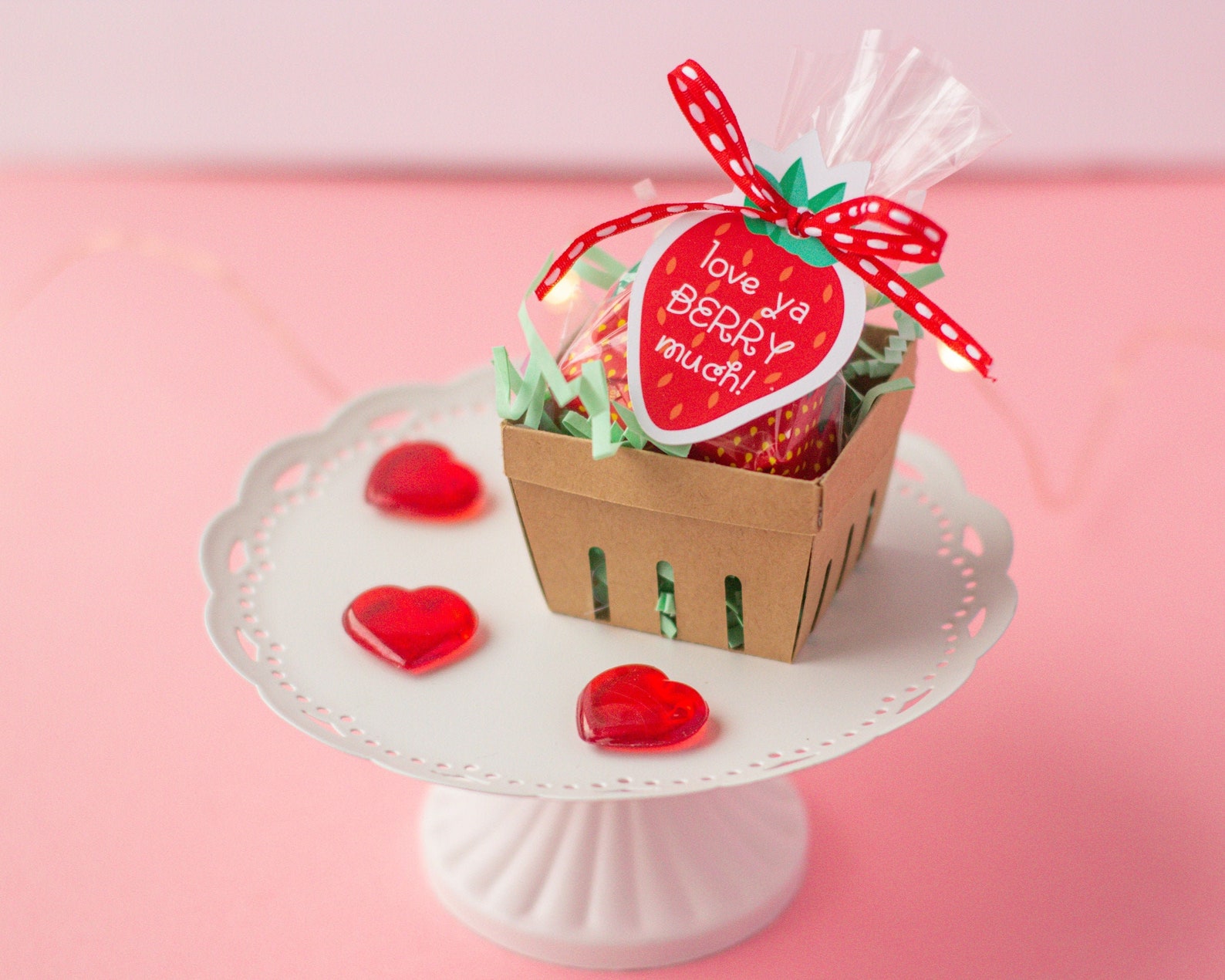 3D Mini Berry Basket Strawberry Gifts SVG & PDF Cut Files | Cute Mini ...