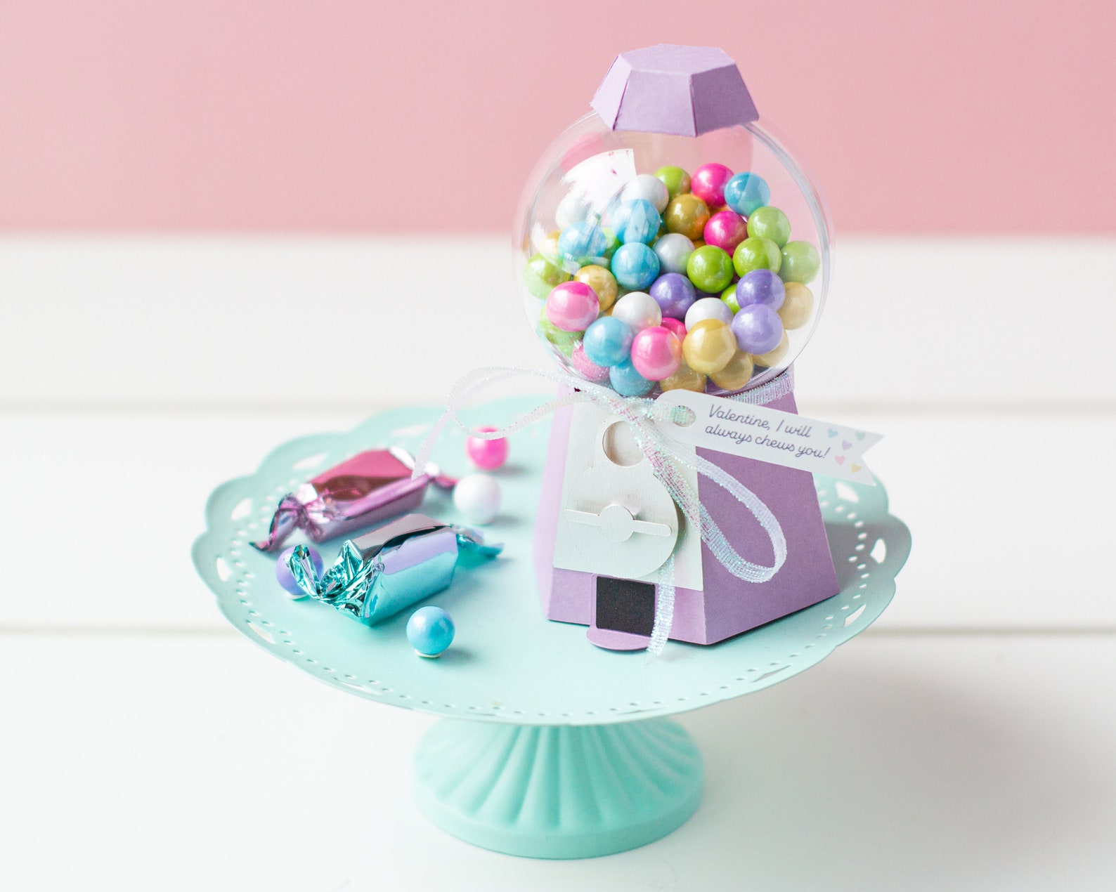 Mini 3D Gumball Machine SVG Cut Files Valentine Tags Pdf - Etsy Canada