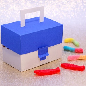 SVG File: 3D Fishing Tackle Box Gift Box / Treat Box / Gift Card Holder ...