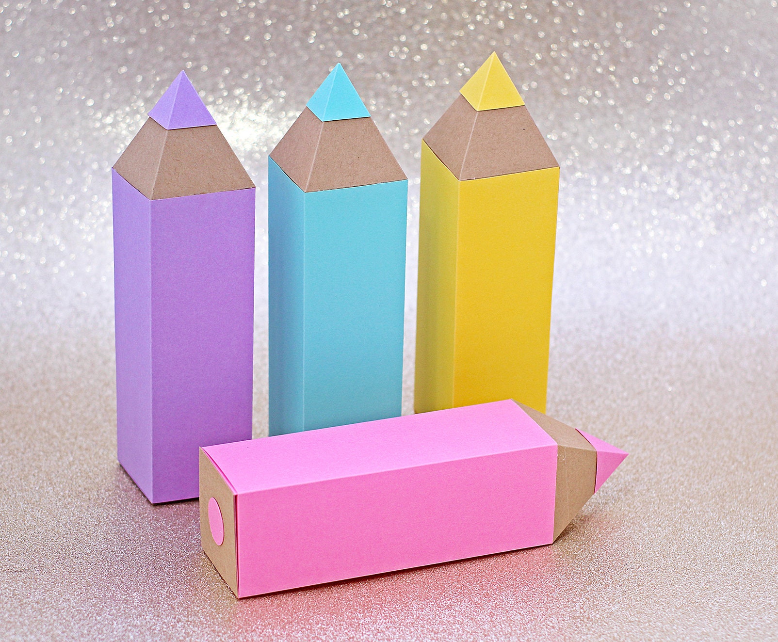 SVG File Bundle: 3D Pencil Gift Box and 3D Colored Pencil Gift - Etsy