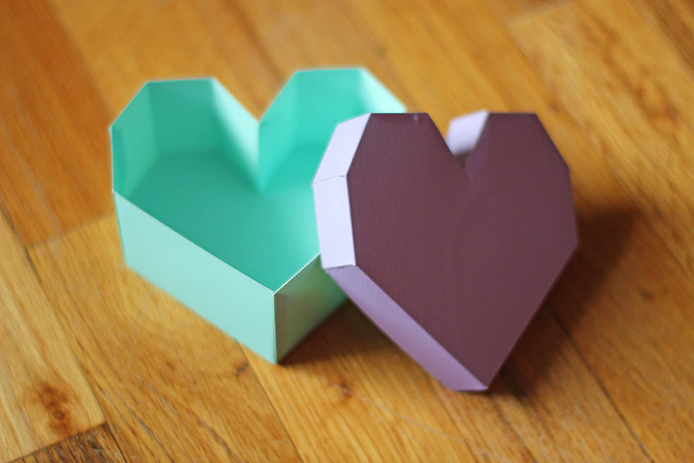 3D Heart Box SVG Cut File Heart Gift Box SVG Valentine's - Etsy UK