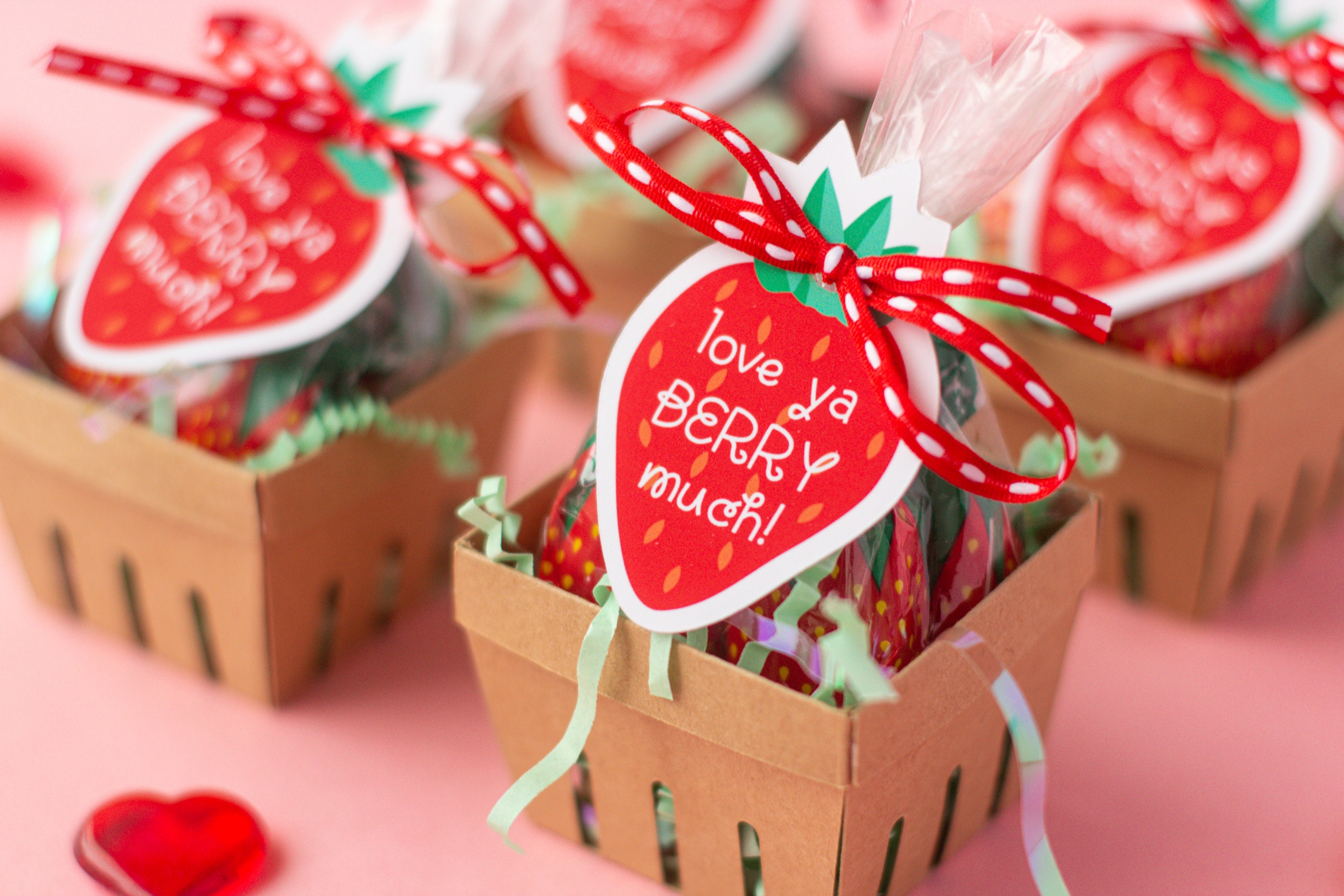 3D Mini Berry Basket Strawberry Gifts SVG & PDF Cut Files | Cute Mini ...