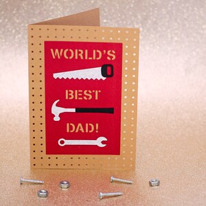 SVG File: Tool Father's Day Card With Pegboard Saw Hammer Wrench ...