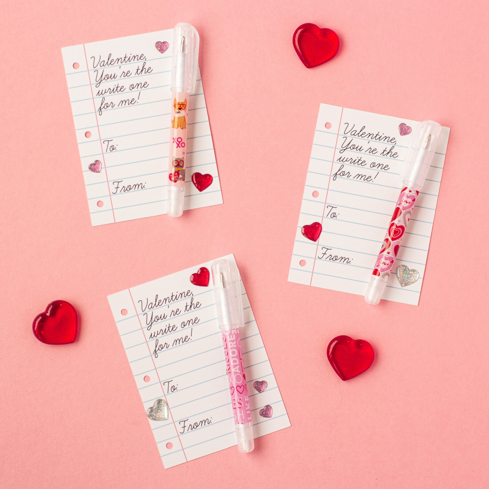 Printable Valentines With Cute Mini Notebook Paper | Etsy