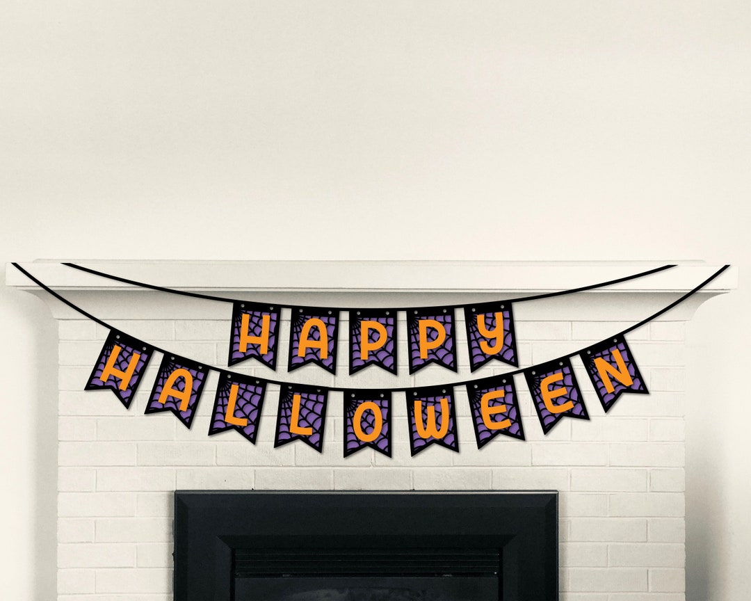 Happy Halloween Banner SVG Cut File - Banner SVG, Halloween Garland SVG ...