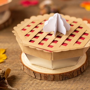 Mini 3D Pie Gift Box SVG Cut File Bundle of Pumpkin Pie, Lattice Pie ...