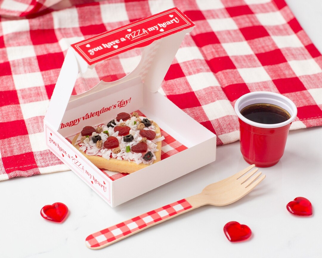 3D Mini Pizza Box Valentines, Mini Pizza Box SVG, Print Then Cut ...