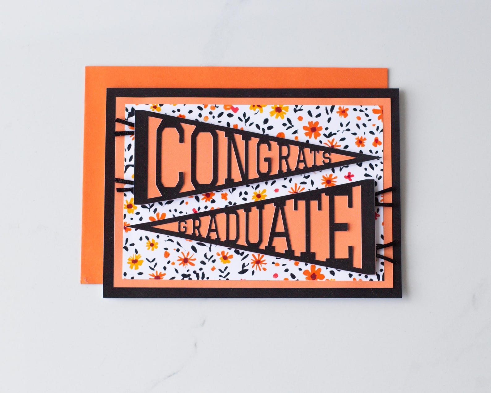 Graduation Card Svg, Congrats Graduate Pennant Flag Graduation Card SVG ...