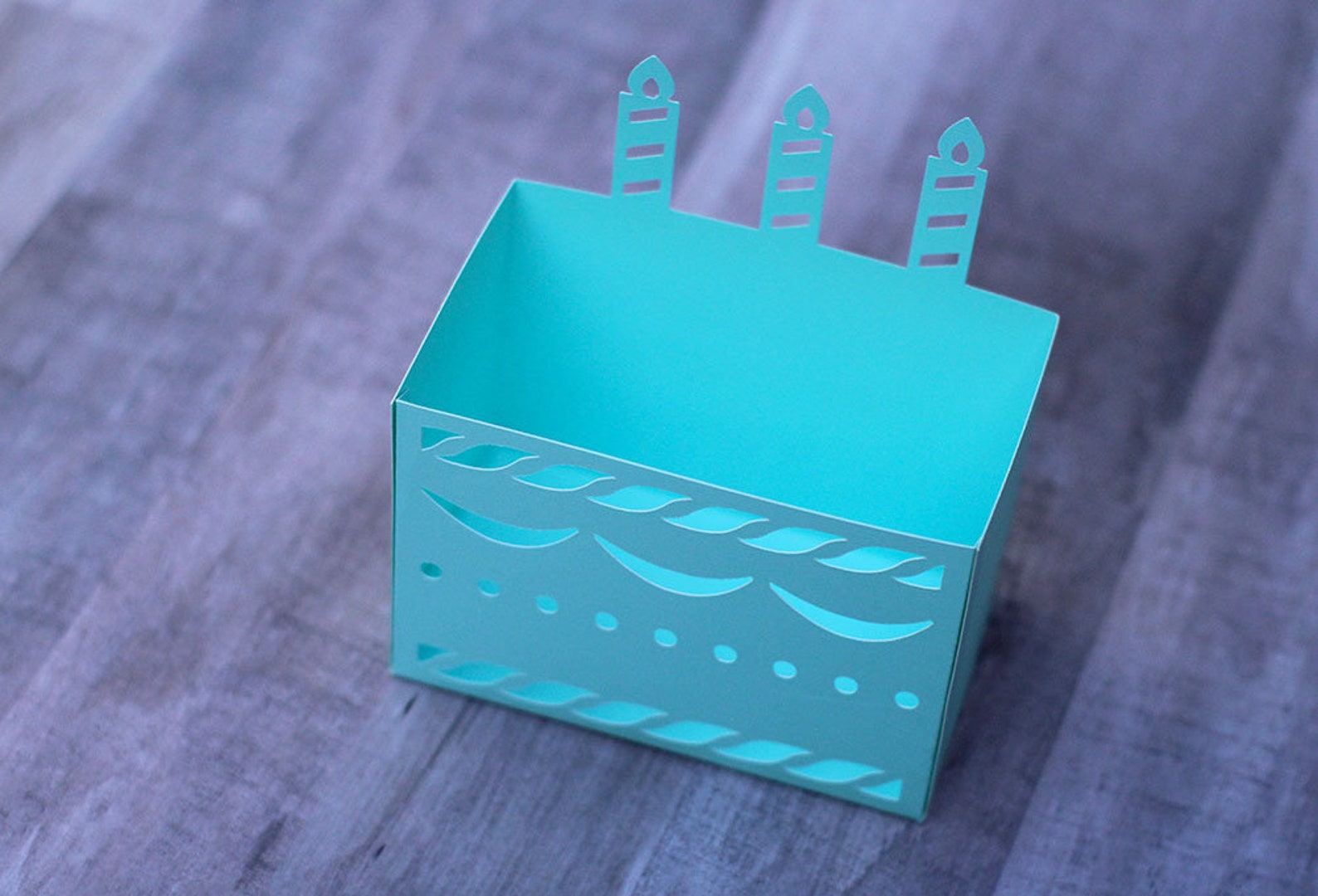 SVG File: Birthday Cake Gift Box / Treat Box / Party Favor SVG Cut File ...