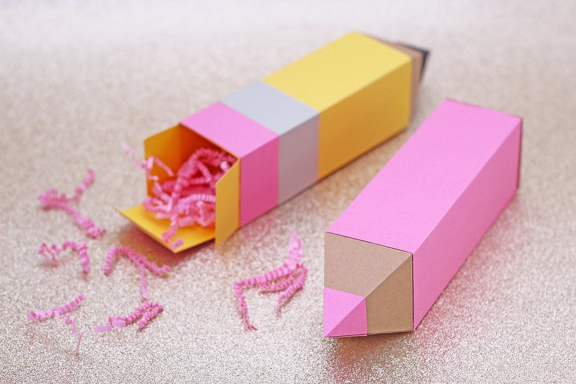 SVG File Bundle: 3D Pencil Gift Box and 3D Colored Pencil Gift - Etsy