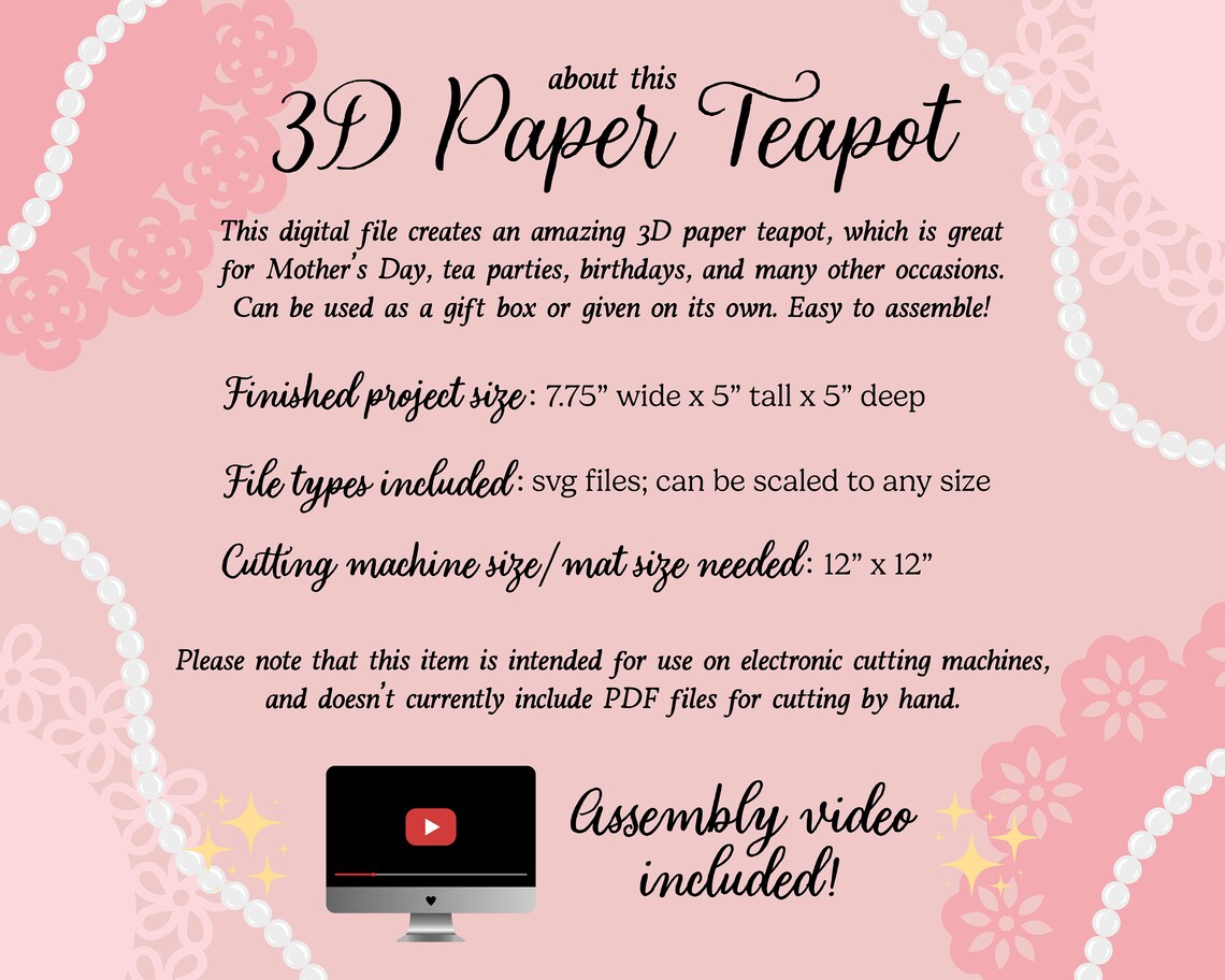Fichier SVG théière 3D, fichier de coupe SVG théière 3D en papier | Thé ...