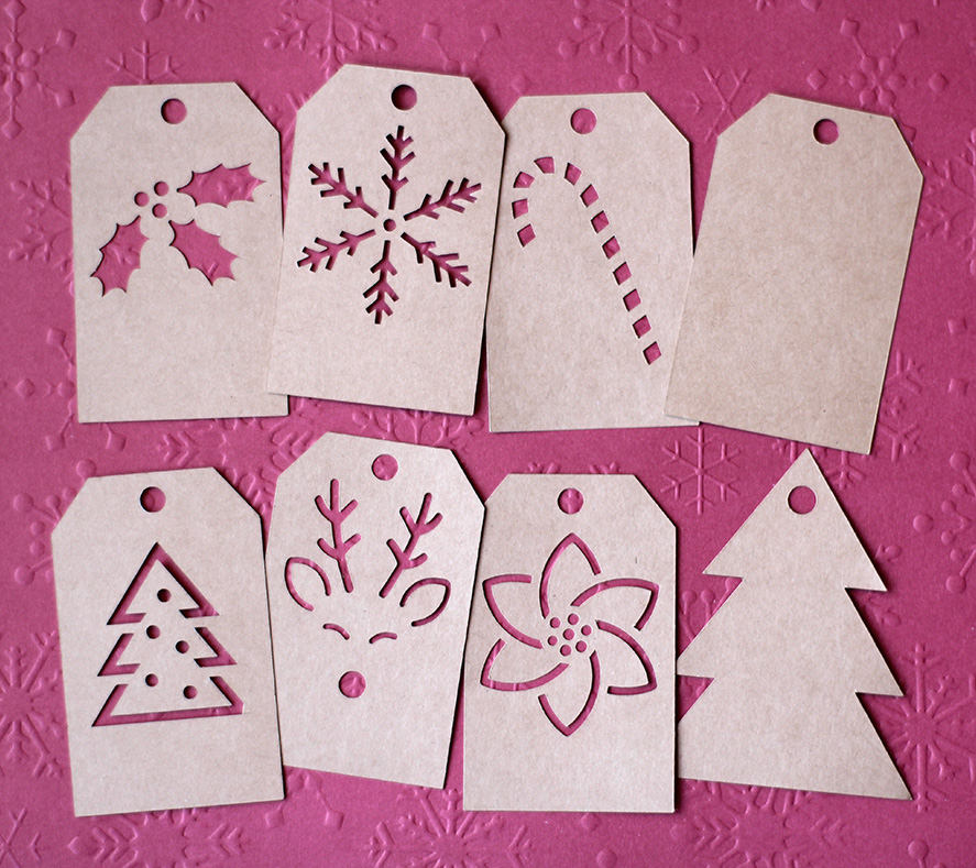 Set of 8 Christmas SVG Gift Tags Christmas Tree Snowflake - Etsy