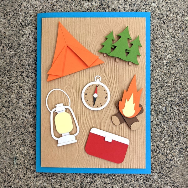 Camping Card - Etsy