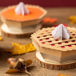 Mini 3D Pie Gift Box SVG Cut File Bundle of Pumpkin Pie, Lattice Pie ...