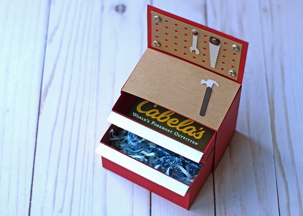 SVG File: 3D Paper Tool Chest Gift Box With Drawers - Etsy