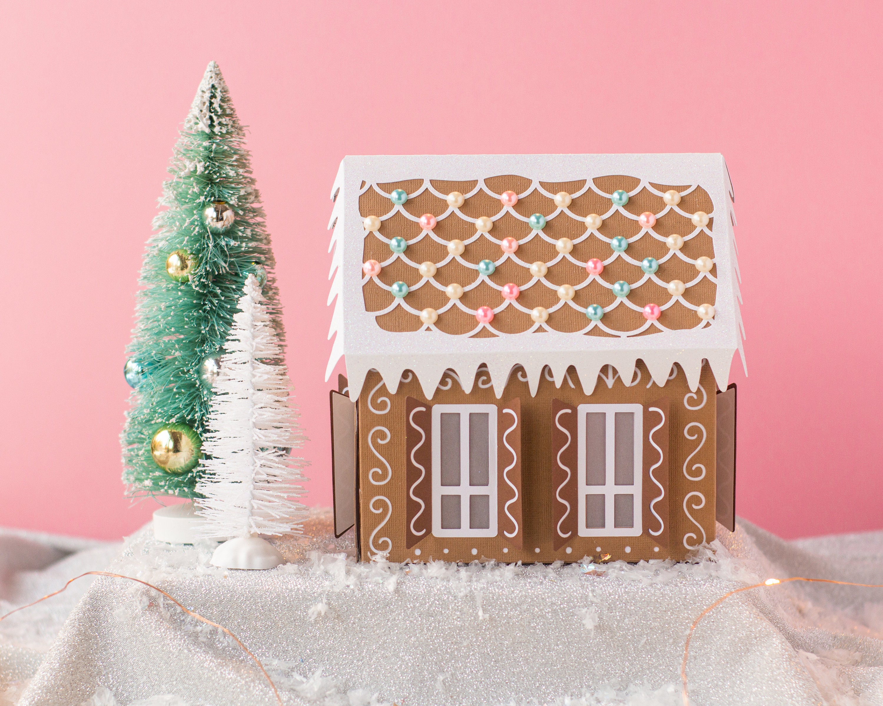 3D Gingerbread House SVG Cut File - 3D Paper Gingerbread House ...