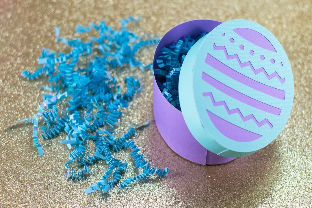 SVG File: 3D Easter Egg Gift Box / Treat Box / Favor Box Cut File With ...