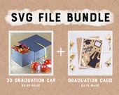SVG Bundle: 3D Graduation Cap Gift Box SVG Dimensional - Etsy