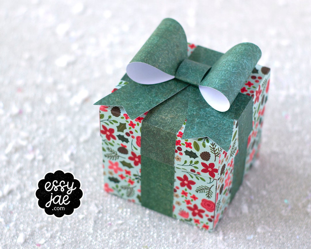 3D Traditional Present Gift Box With Paper Bow & (Instant Download) - Etsy