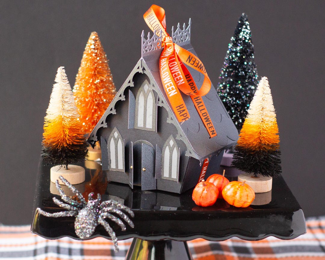 3D Spooky House Treat Box SVG Cut File, Cute Haunted House Halloween ...