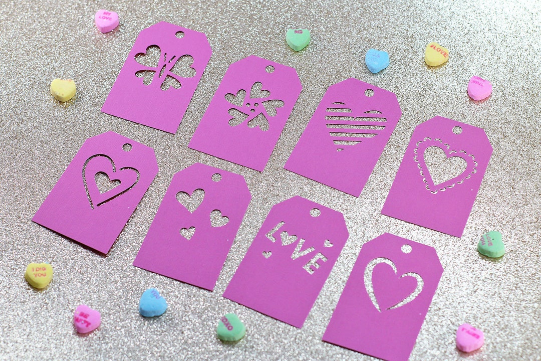 8 Valentine's Day Gift Tags SVG, Gift Tags for Valentine's Day Gift ...