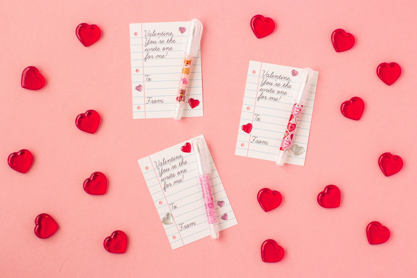 Printable Valentines With Cute Mini Notebook Paper | Etsy