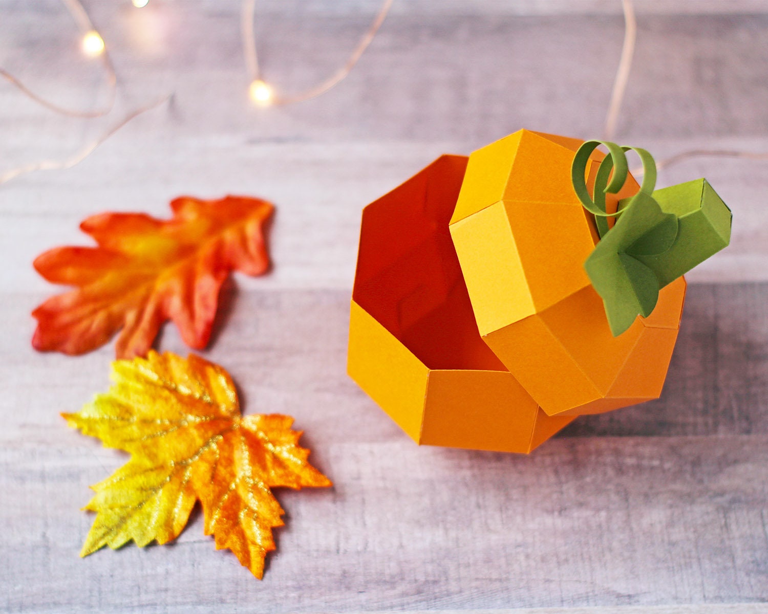 3D Paper Pumpkin Gift Box / Treat Box / Favor Box SVG File With ...
