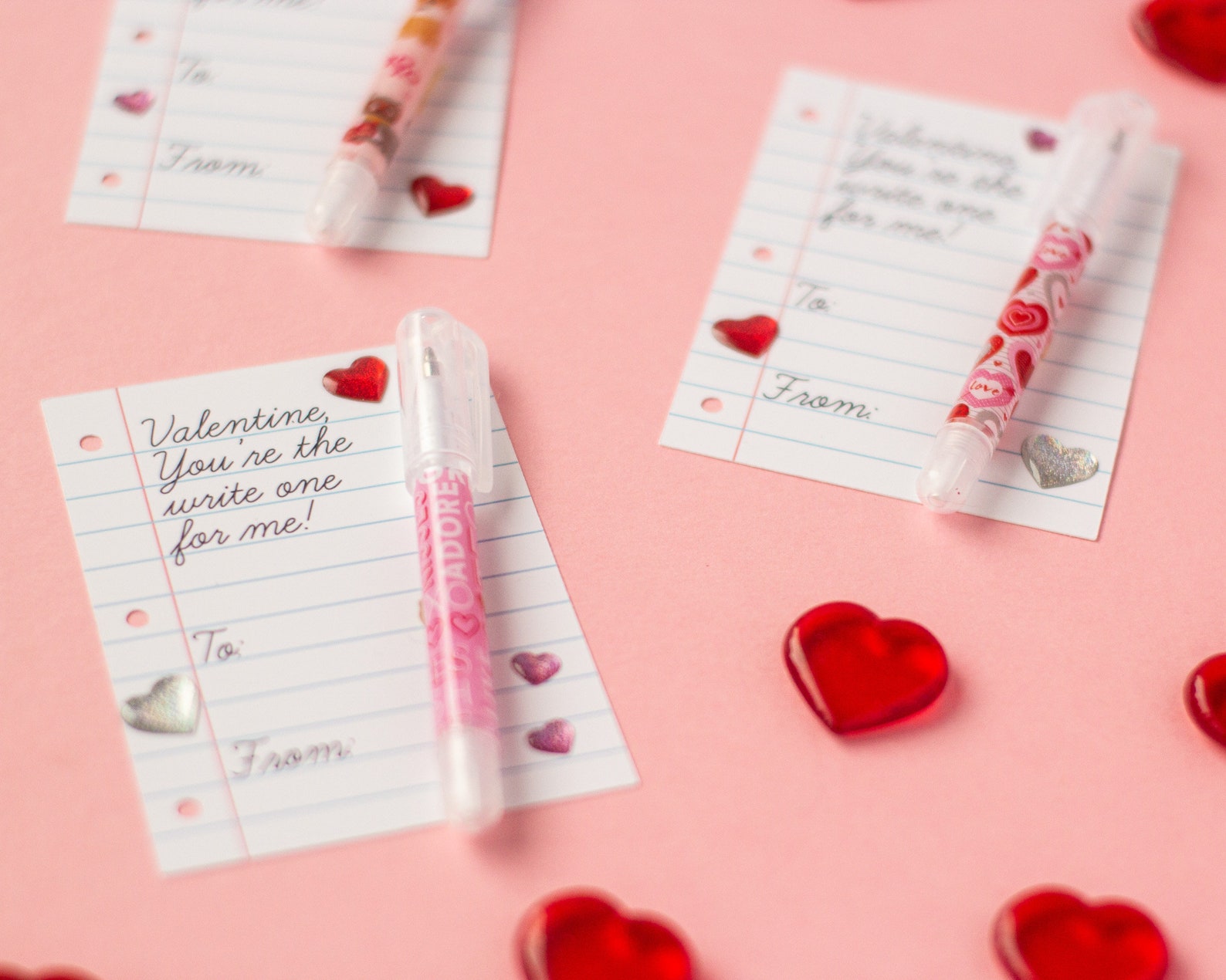 Printable Valentines With Cute Mini Notebook Paper | Etsy