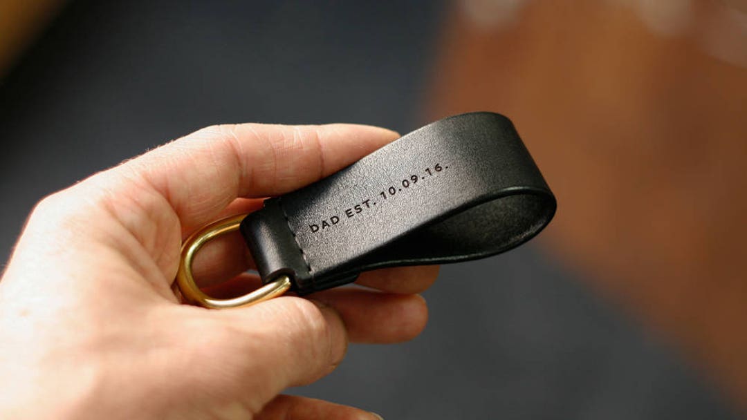 Leather Keyring, Personalized Key Ring, Personalised, Leather Keychain ...