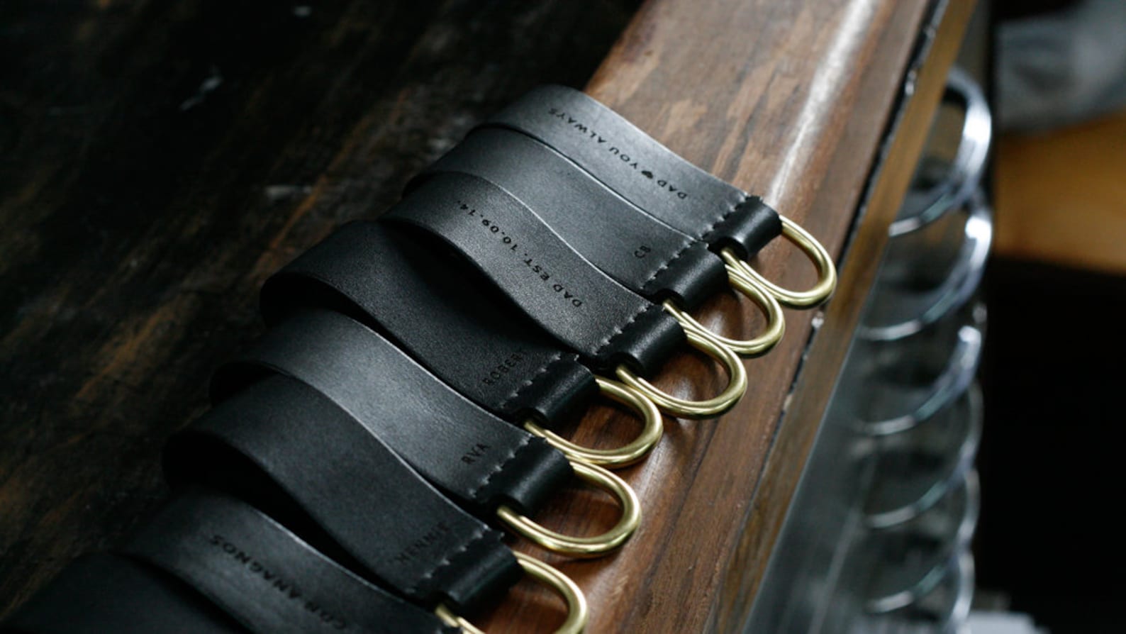 Leather Keyring Personalized Key Ring Personalised Leather | Etsy