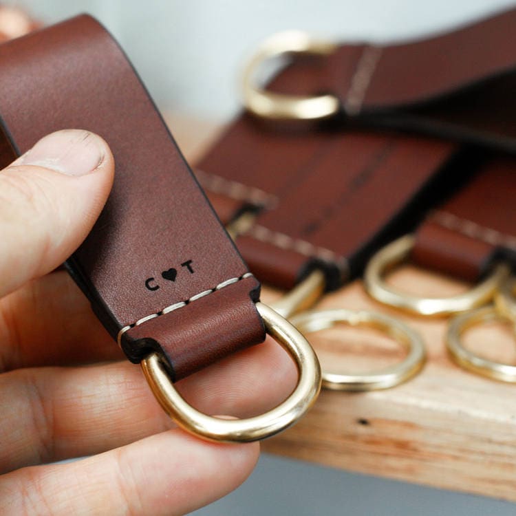 Leather Keyring Personalized Key Ring Personalised Leather - Etsy Australia