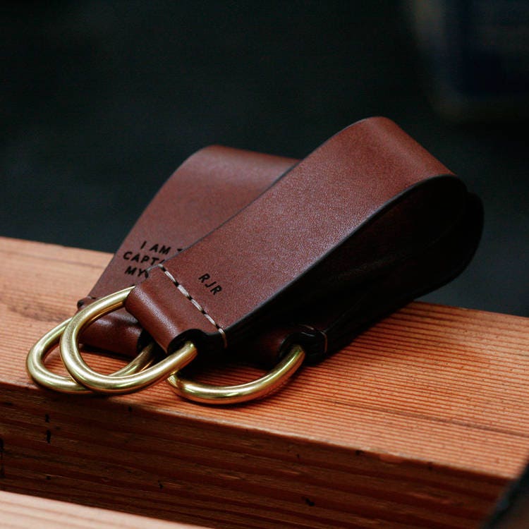 Leather Keyring Personalized Key Ring Personalised Leather | Etsy